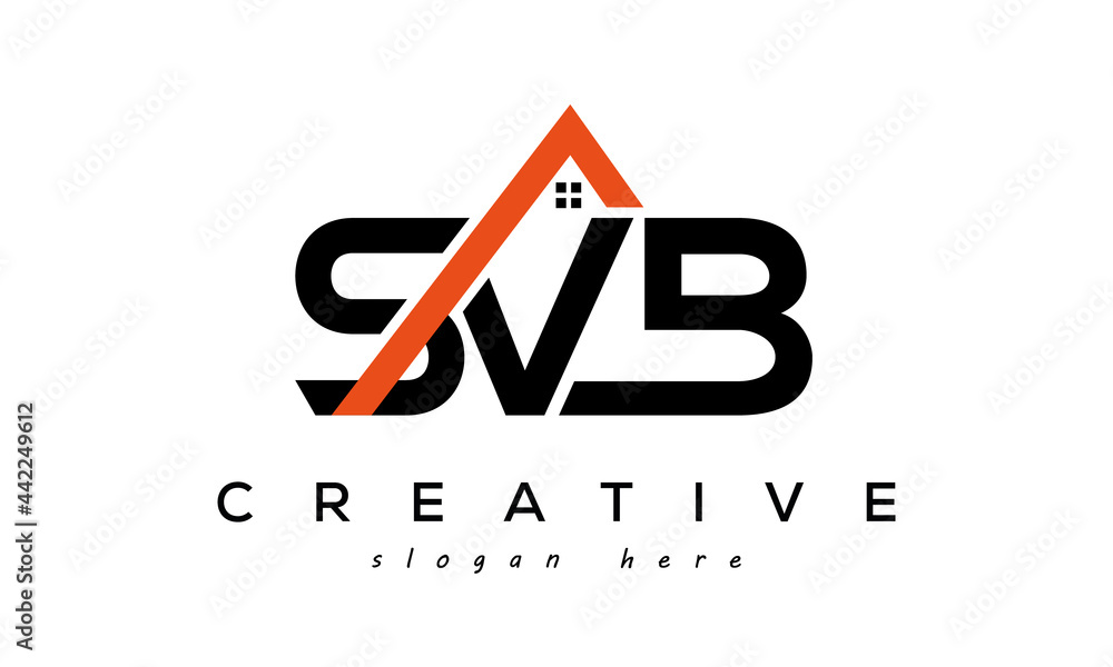 initial SVB letters real estate construction logo vector Stock Vector ...