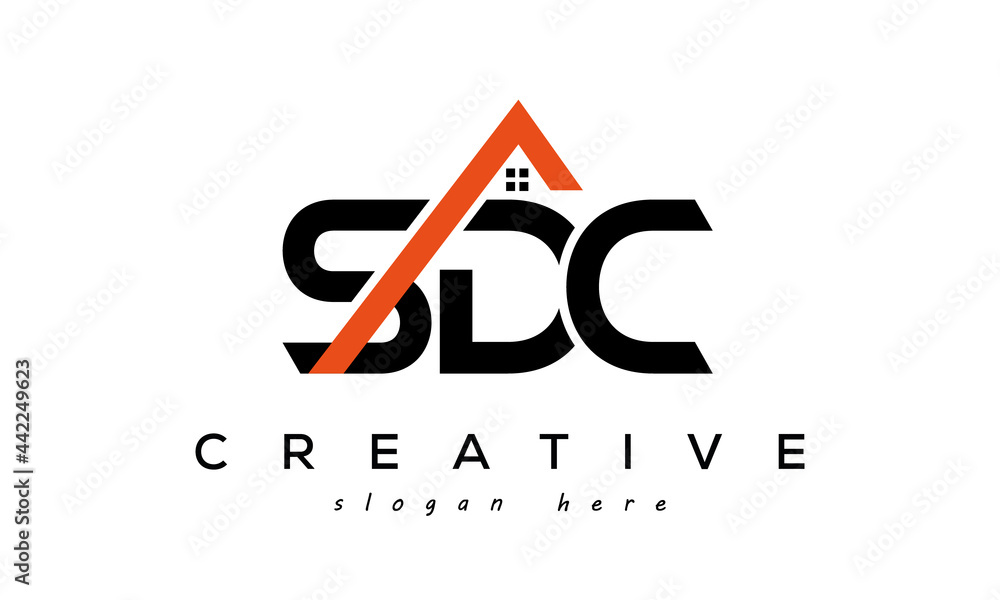 initial SDC letters real estate construction logo vector Stock Vector ...