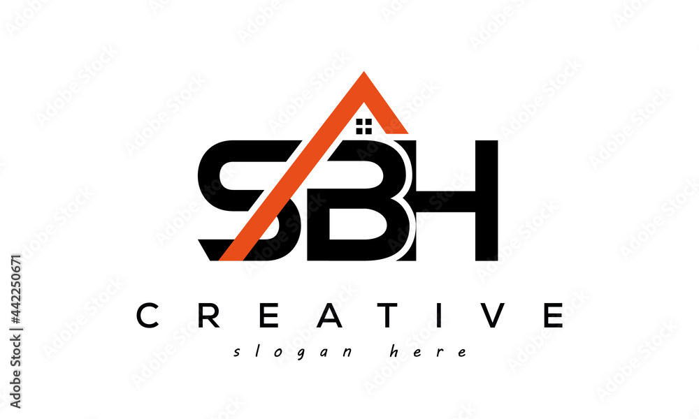 initial SBH letters real estate construction logo vector Stock Vector ...
