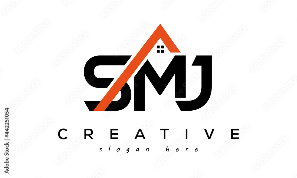 Initial Smj Letters Real Estate Construction Logo Vector Stock Vector Adobe Stock