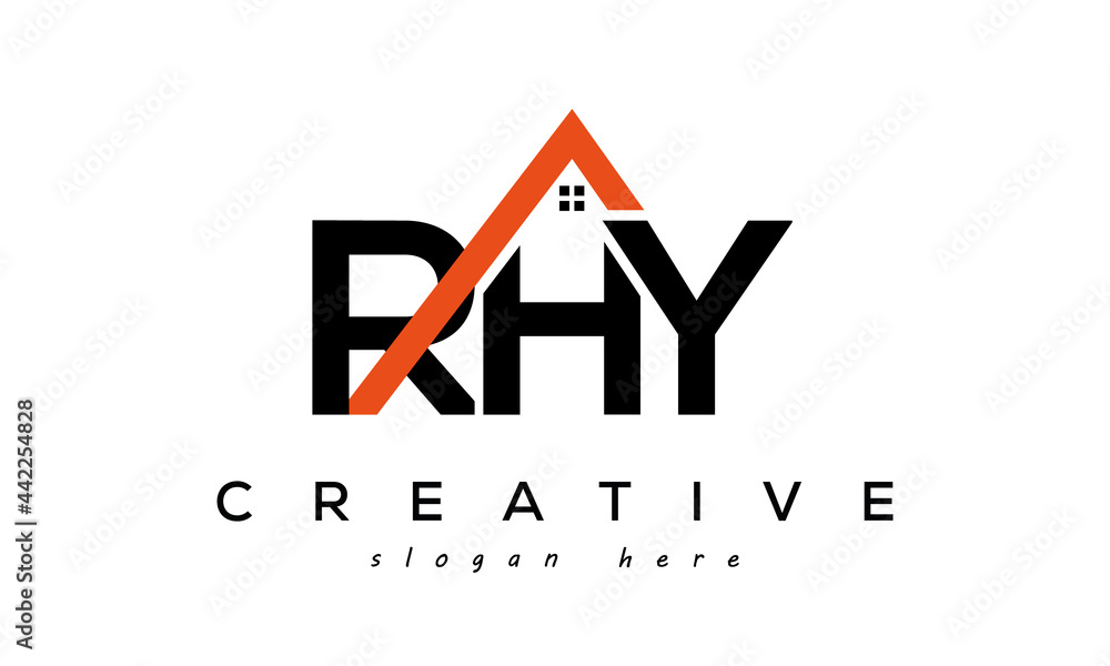 initial RHY letters real estate construction logo vector Stock Vector ...