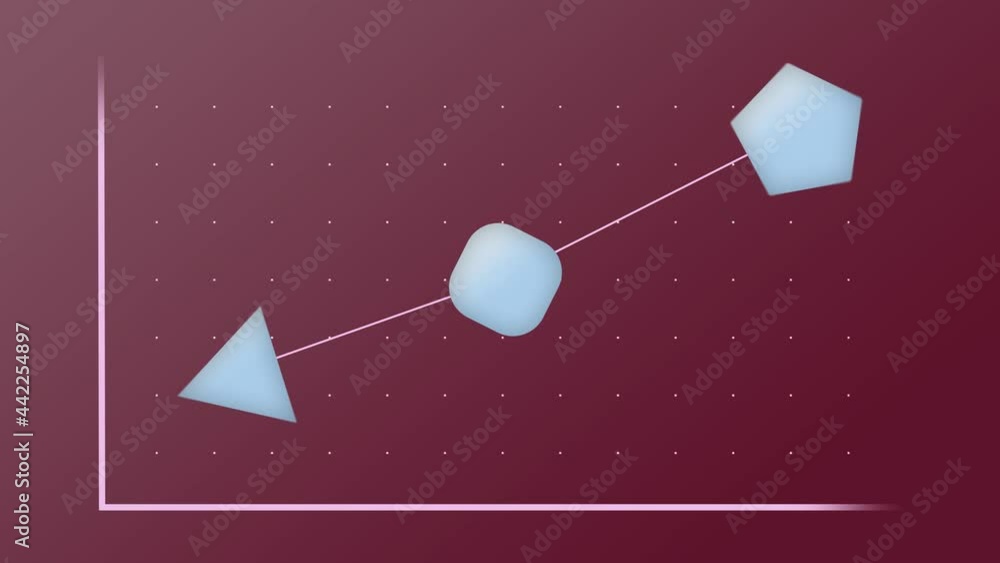 Animated vector graph. Stylish vector animation of a graph rising ...
