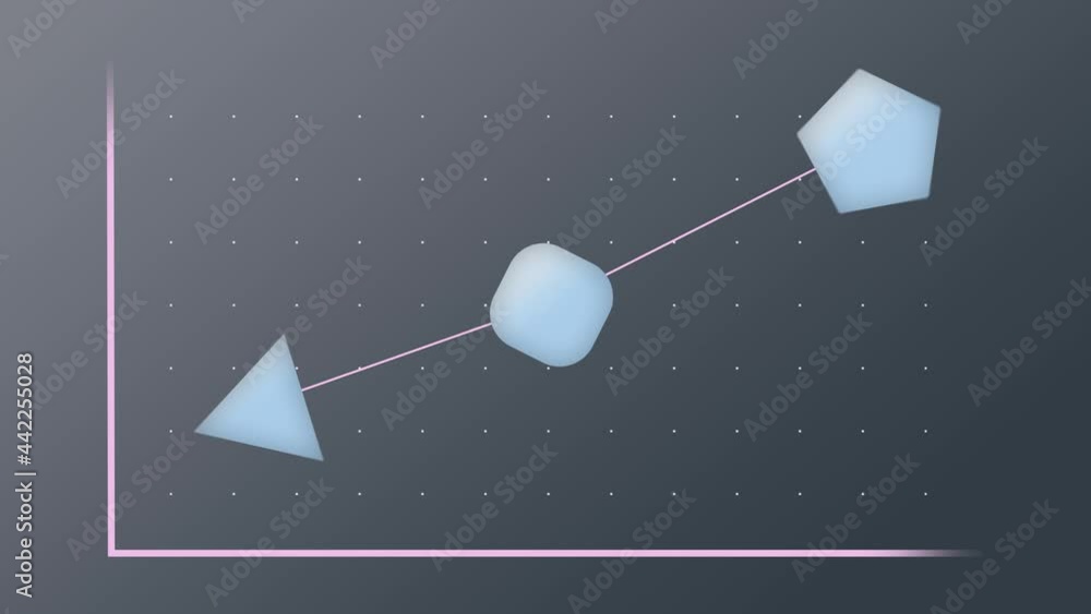 Animated graph. 4K 2D vector animation of a graph rising. Stylised ...