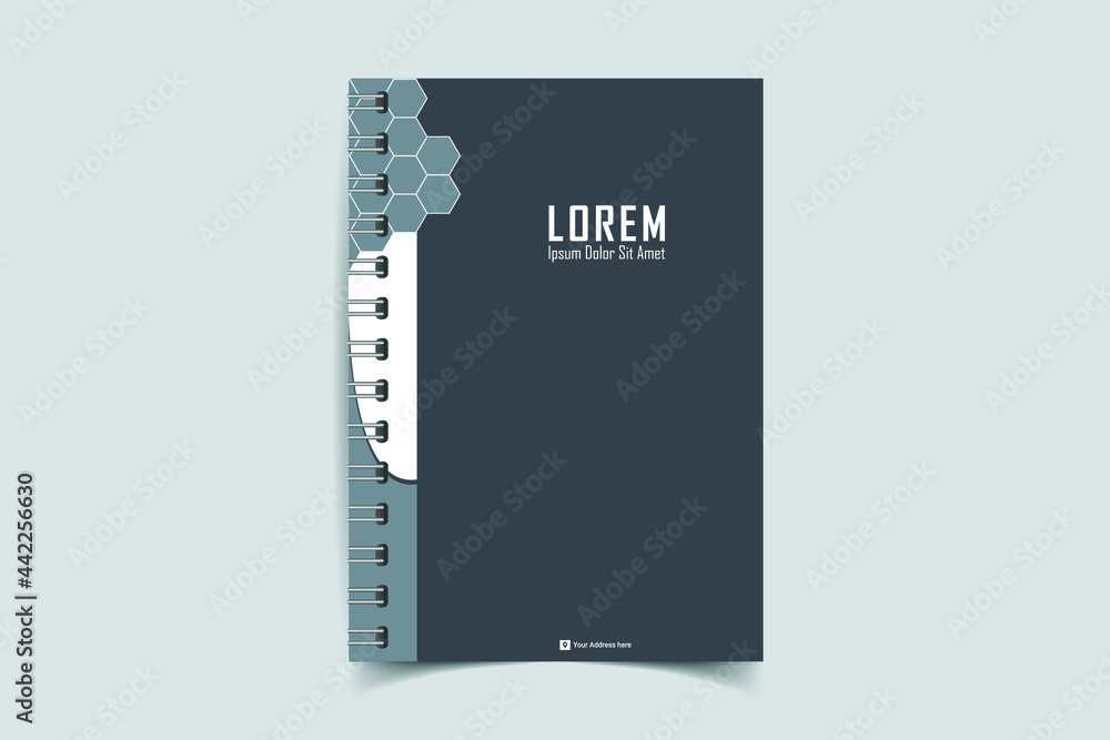 Minimalistic Notebook cover design templates. Layout set for covers of ...