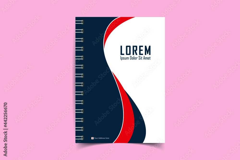 Minimalistic Notebook cover design templates. Layout set for covers of ...