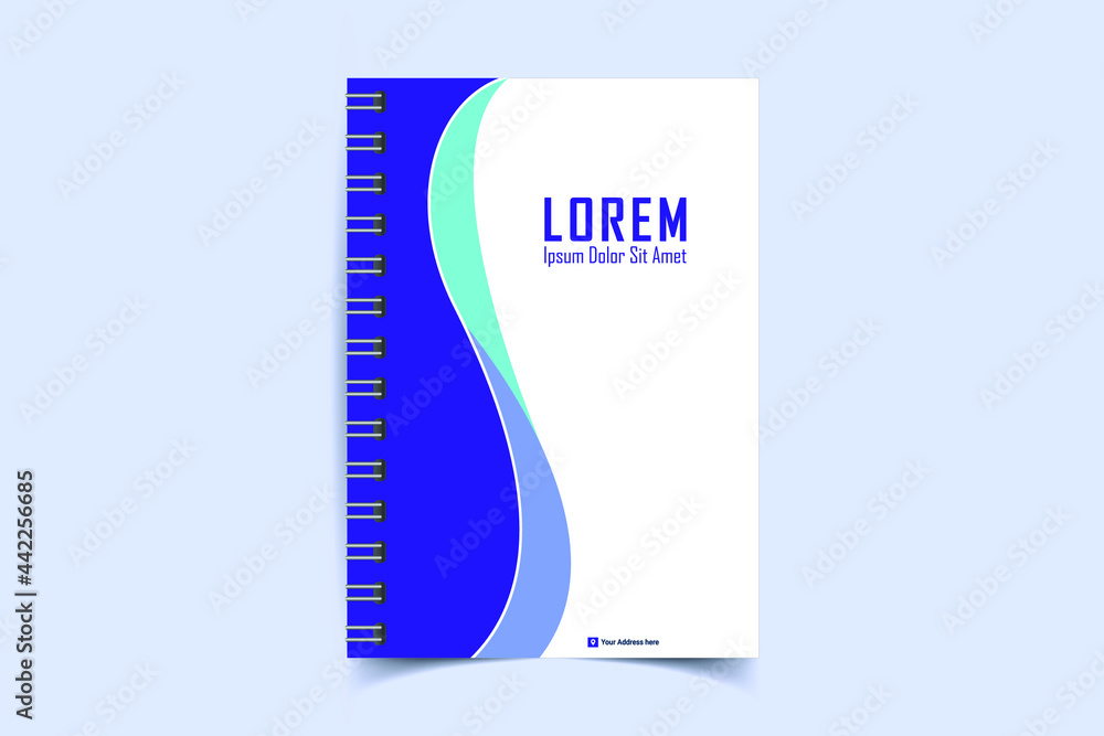Minimalistic Notebook cover design templates. Layout set for covers of ...