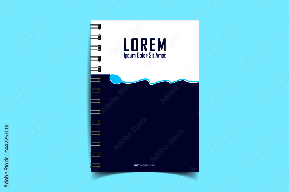Minimalistic Notebook cover design templates. Layout set for covers of ...
