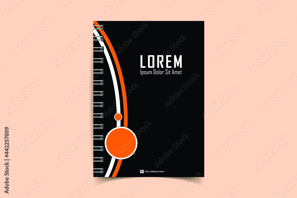 Minimalistic Notebook cover design templates. Layout set for covers of ...