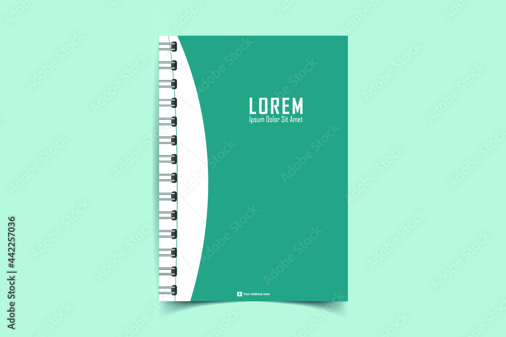 Minimalistic Notebook cover design templates. Layout set for covers of ...