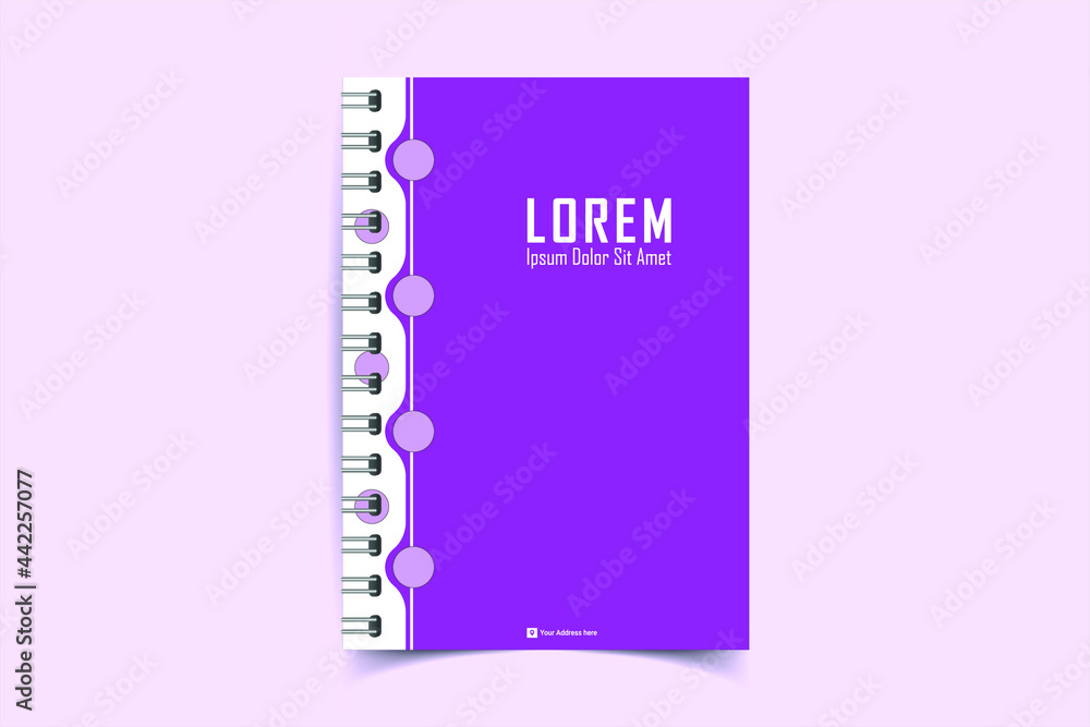 Minimalistic Notebook cover design templates. Layout set for covers of ...