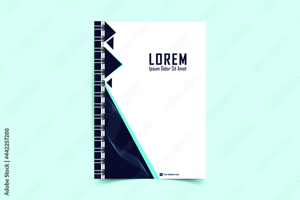 Minimalistic Notebook cover design templates. Layout set for covers of ...