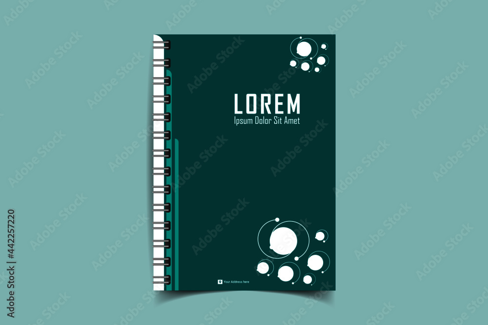 Minimalistic Notebook cover design templates. Layout set for covers of ...