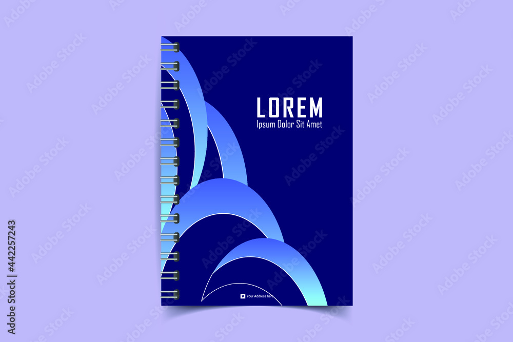 Vecteur Stock Minimalistic Notebook cover design templates. Layout set ...