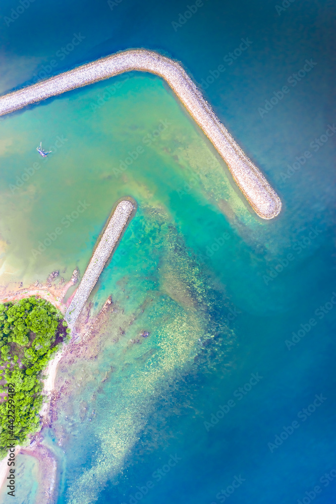 Chumphon Marina Thailand Drone Aerial Ariel UAV natural landscape ...