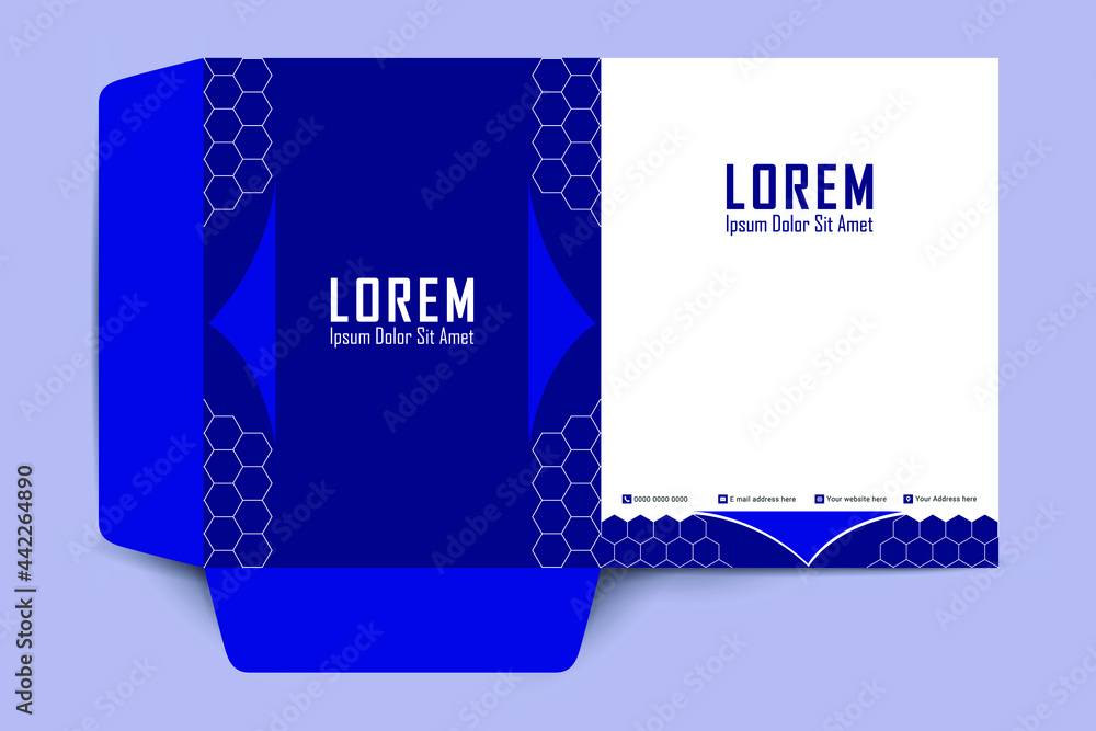 Presentation folder design template. Cover design for folder, brochure ...