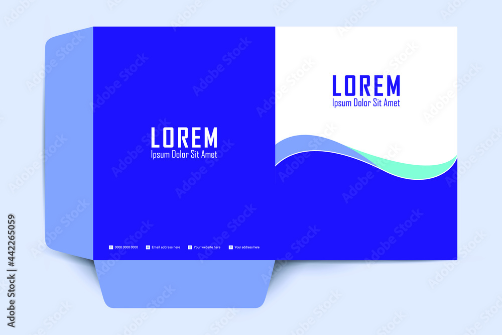 Presentation folder design template. Cover design for folder, brochure ...