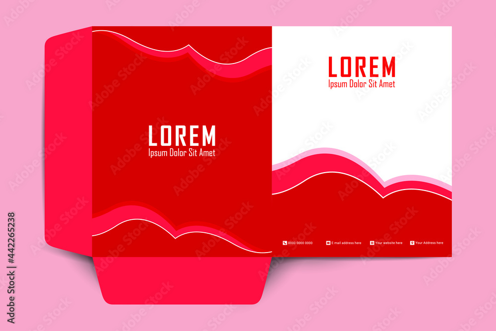 Presentation folder design template. Cover design for folder, brochure ...