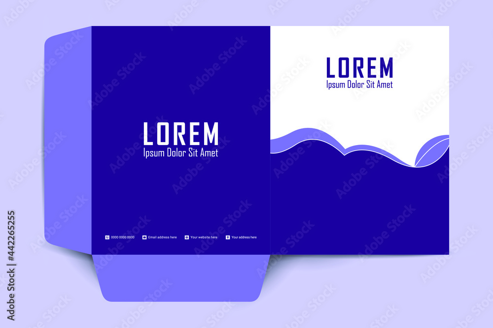 Presentation folder design template. Cover design for folder, brochure ...