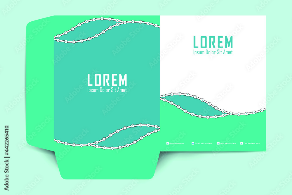 Presentation folder design template. Cover design for folder, brochure ...