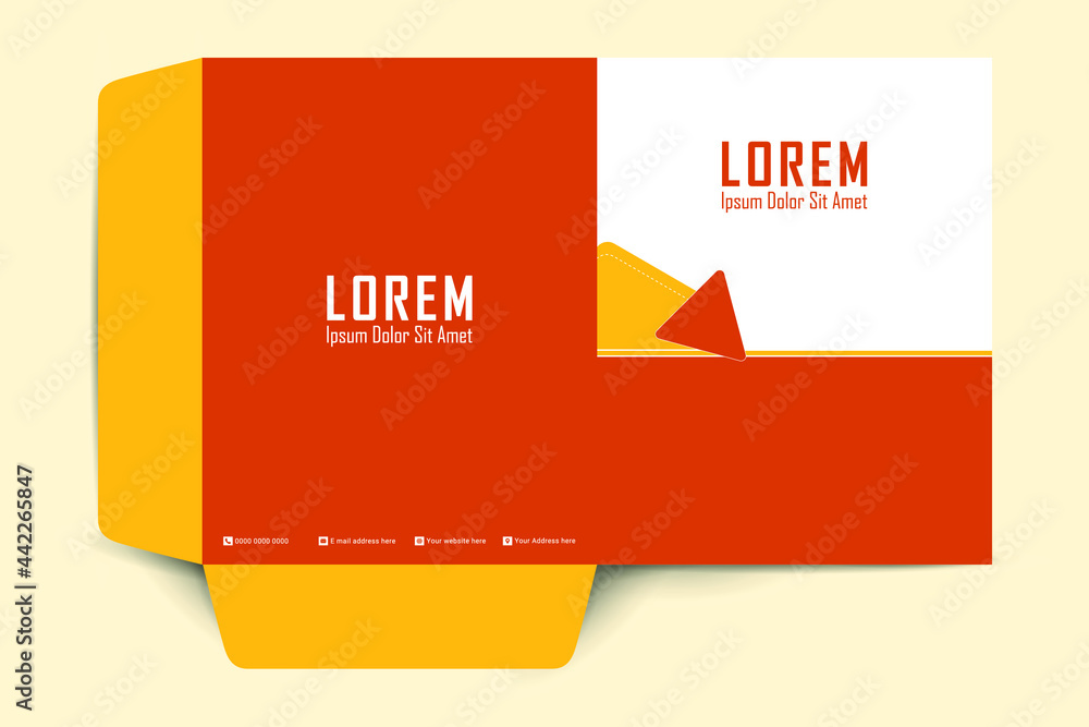 Presentation folder design template. Cover design for folder, brochure ...