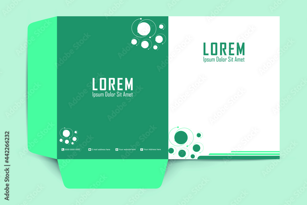 Presentation folder design template. Cover design for folder, brochure ...