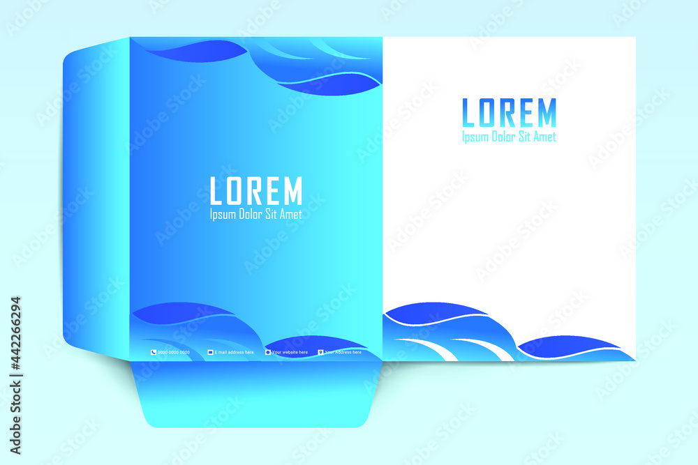 Presentation folder design template. Cover design for folder, brochure ...