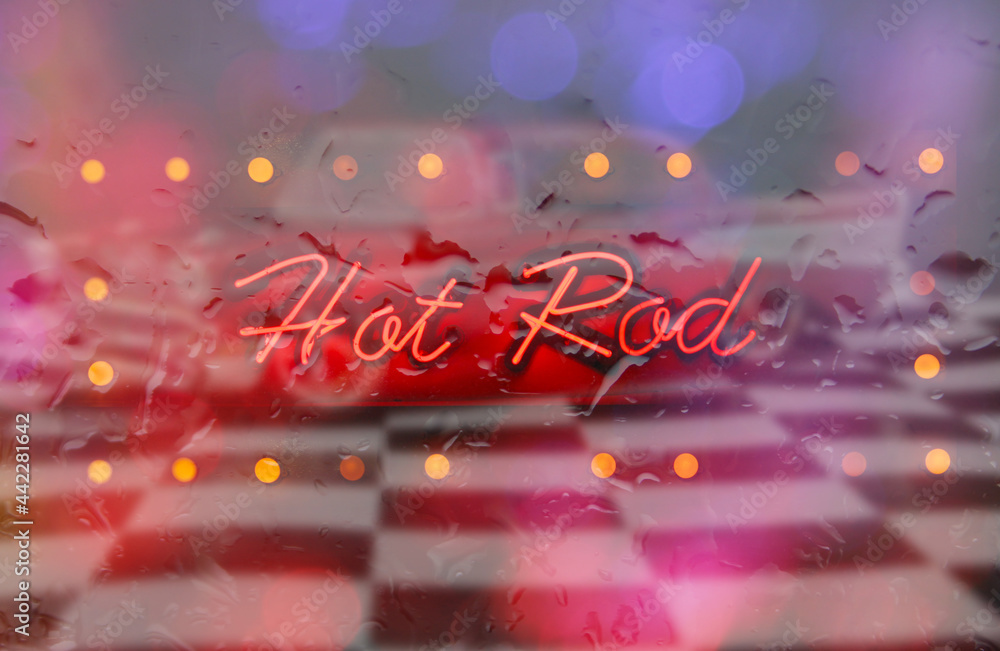 Neon Sign No Credit Check. Real Photo with Bokeh Overlay Stock Photo ...