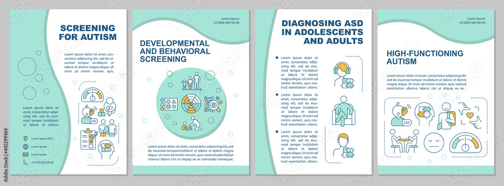 Screening for autism brochure template. Medical services. Flyer ...