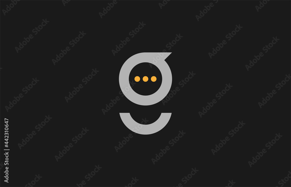 alphabet small letter g with chat icon logo design inside Stock Vector ...
