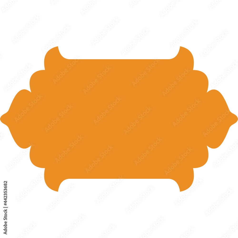 Text label shape for Muslim traditional events. Mosque arch background ...