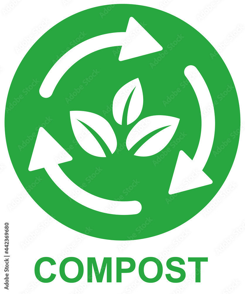 picto compost recyclage feuilles 13 Stock Vector | Adobe Stock