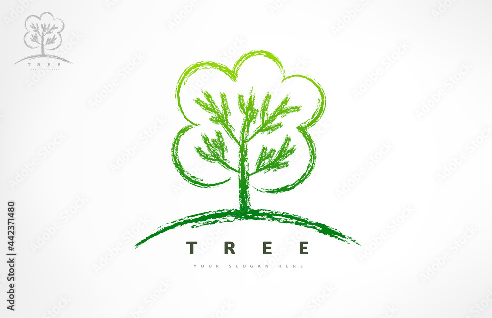 Tree logo vector. Plant Logo design vector nature illustration. Stock ...