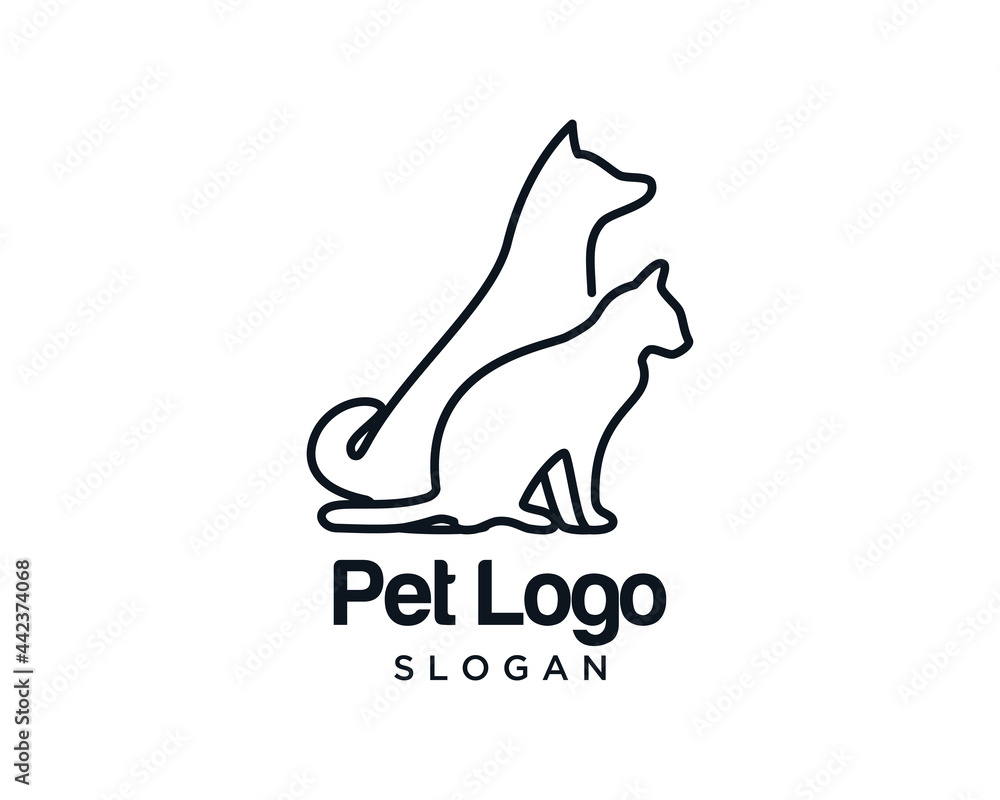 pet logo vector simple design template Stock Vector | Adobe Stock