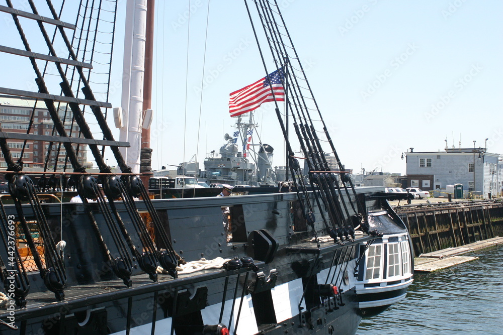 USS Constitution Old Ironsides Captains Quarters and tern with the ...