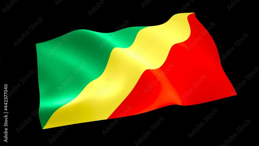 コンゴ共和国国旗 Stock Video | Adobe Stock