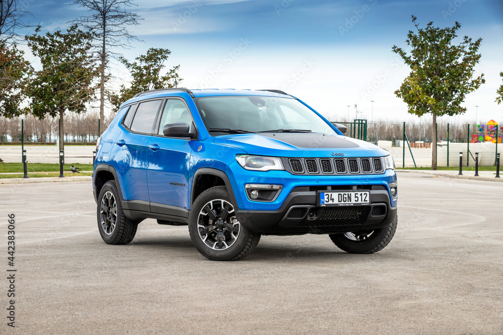 Jeep Compass is a compact crossover SUV. All wheel drive hybrid car is ...