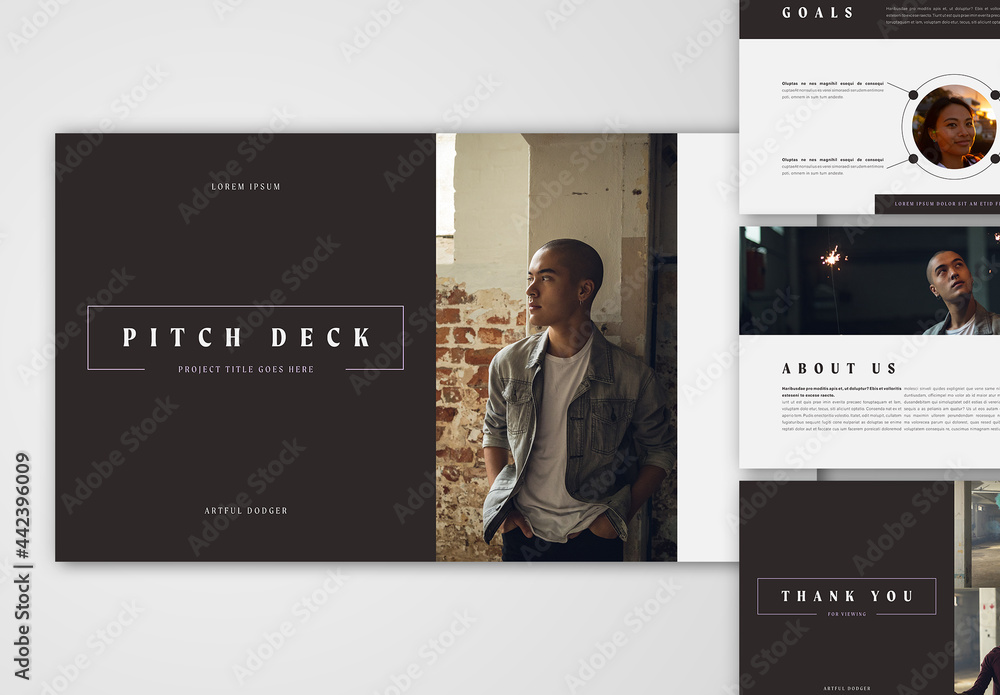 Simple Pitch Deck Stock Template | Adobe Stock