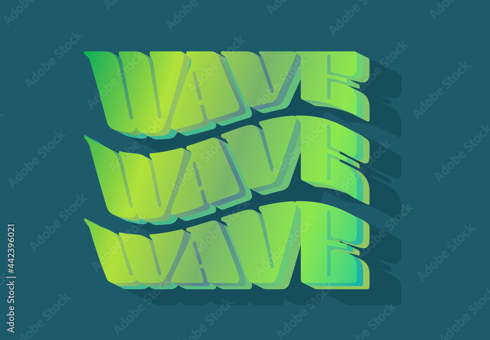 Wave Text Effect Stock Template | Adobe Stock