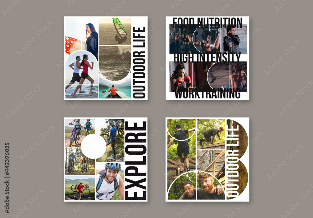 Collage Social Set Stock Template | Adobe Stock