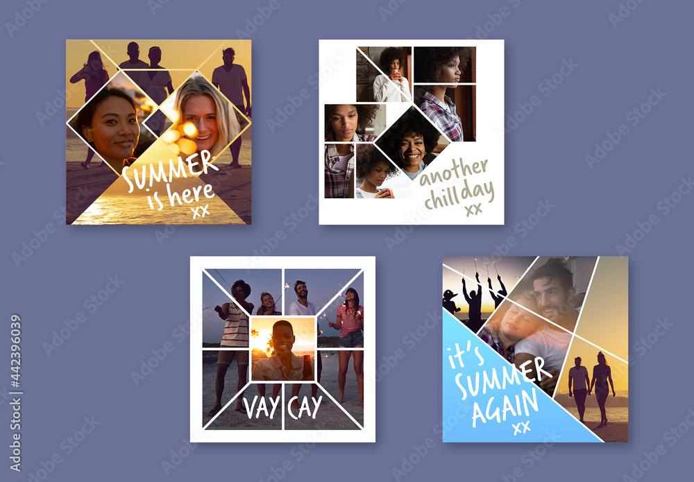 Collage Social Set Stock Template | Adobe Stock