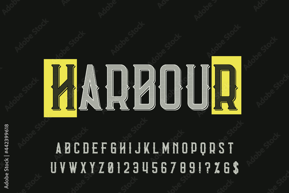 Vetor de Font, Alphabet, Typeface, Typography, Lettering, Hand drawn ...