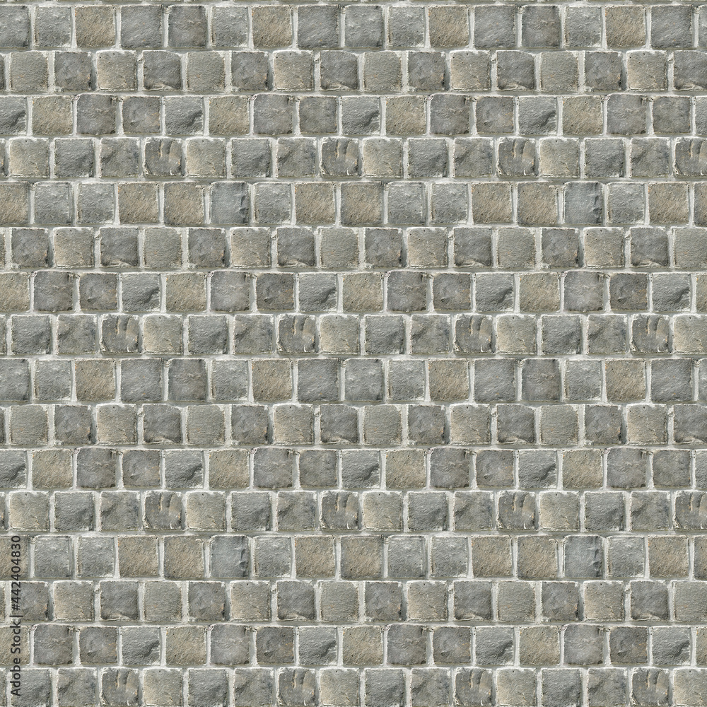 Seamless Tileable Texture of Square Stone Pavers or Bricks Stock Photo ...