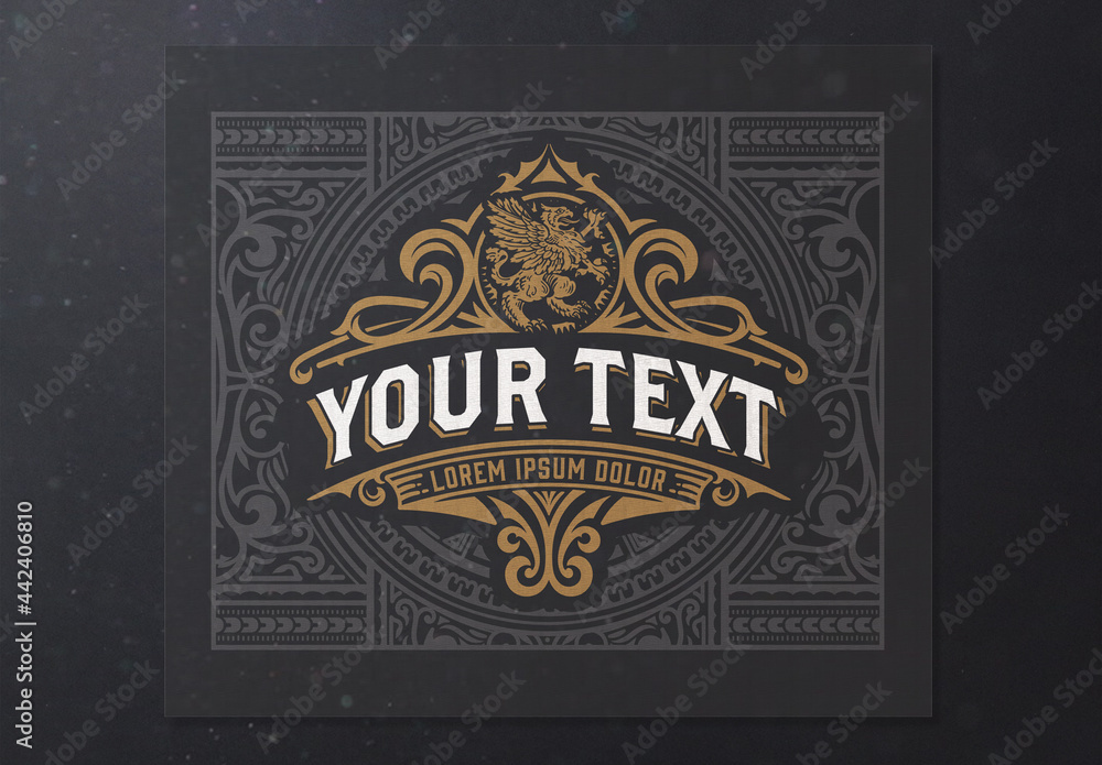 Vintage Style Label Layout Stock Template | Adobe Stock