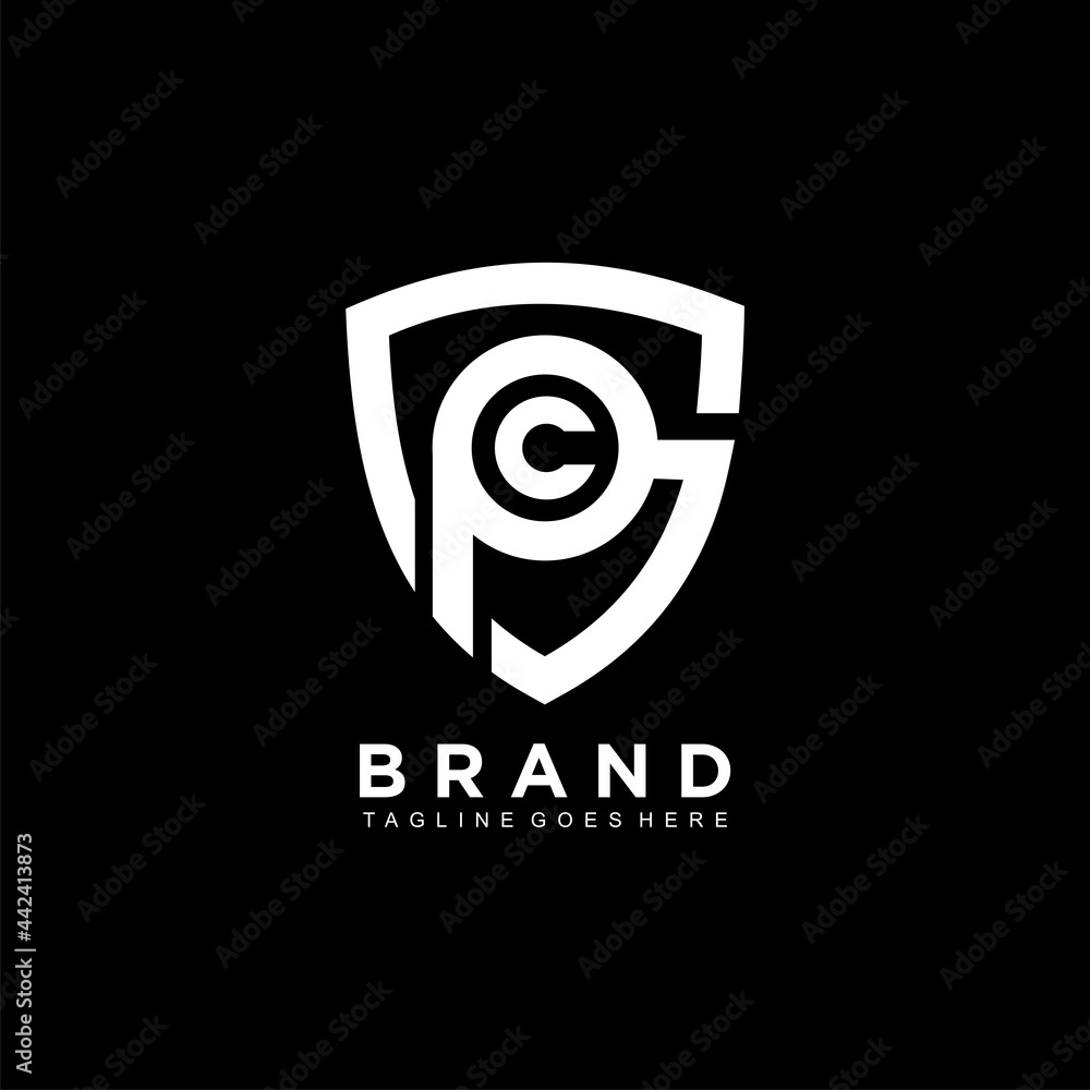 GPC initial logo simple design concept for brand and other business ...