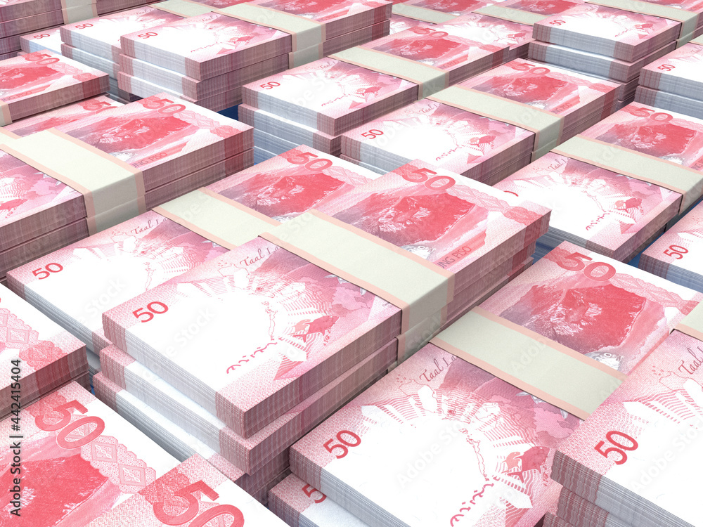 Philippine money. Philippine peso banknotes. 50 PHP pesos bills. Stock ...