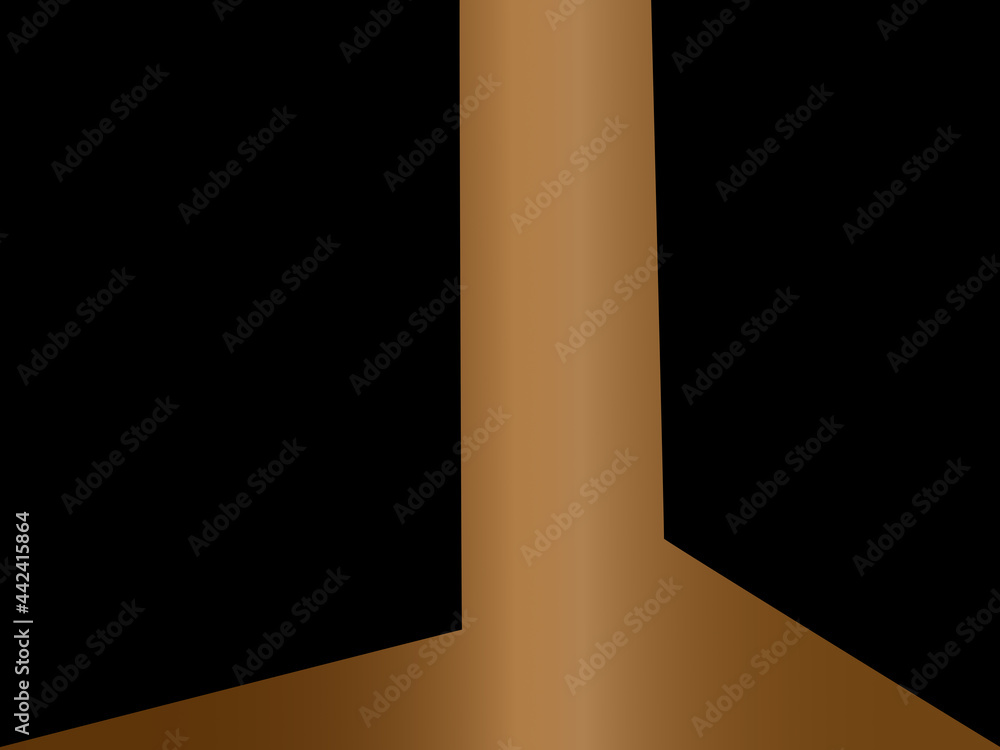 A window or a barely open door. Illustration using negative space ...