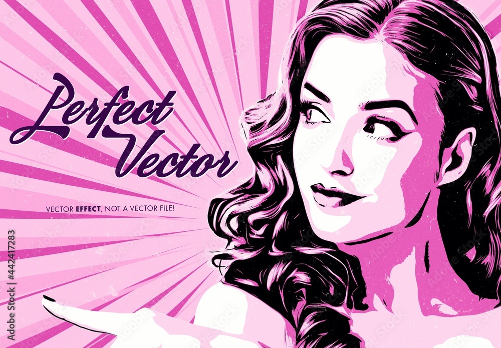 Vector portrait Effect Stock Template | Adobe Stock