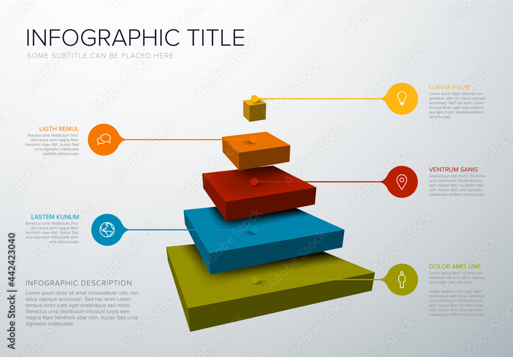 Pyramid Layers Infographic Layout Stock Template | Adobe Stock