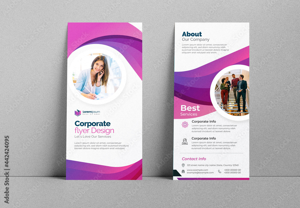 Pink Flyer Layout Vector Stock Template | Adobe Stock