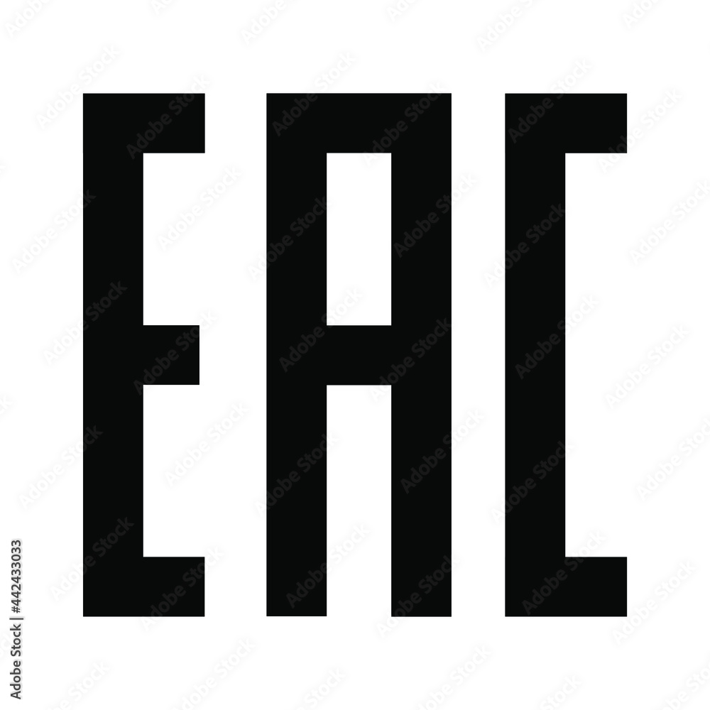 EAC sign vector illustration symbol. Eurasian conformity mark symbol ...